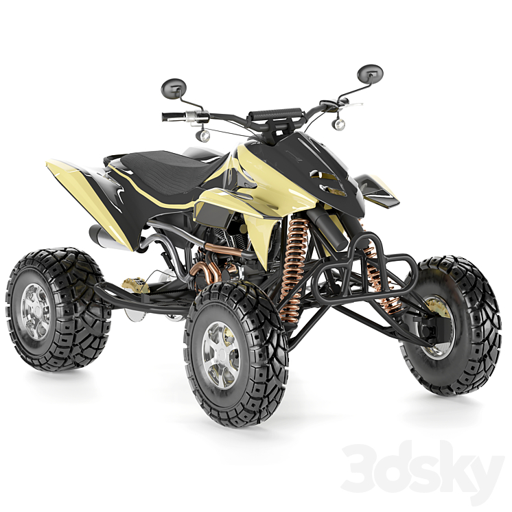 quad bike motorcycle 02 - Ground Transport - 3D model