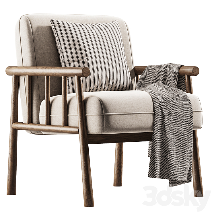 Scandinavian Arm Chair - Arm chair - 3D model