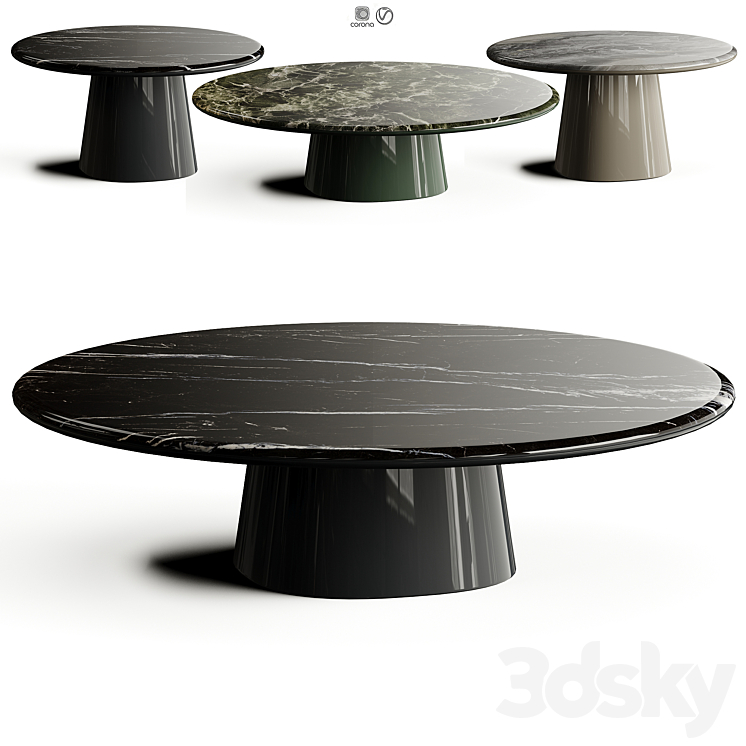 Meridiani LEON Premium Marble Coffee Table - Table - 3D model