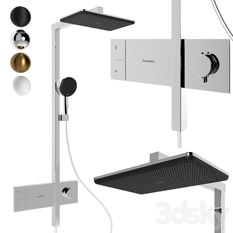 Shower system Hansgrohe| Raindance Alive Q Showerpipe 340 - Faucet - 3D ...