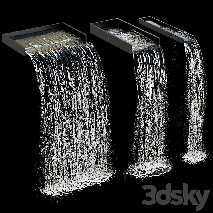 Realistic 3D Waterfalls Pack function 003 - Miscellaneous - 3D model