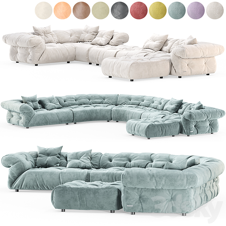 Sofa by Visionnaire, Walker series, Set 2 - Sofa - 3D model