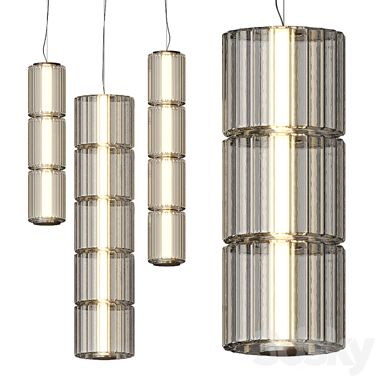 Column vertical pendant light - Pendant light - 3D model