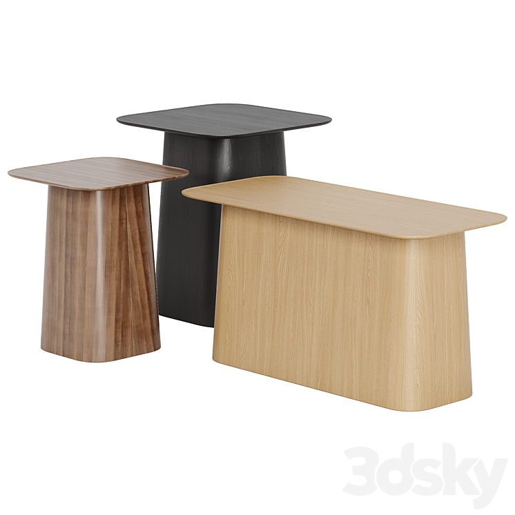 Wooden side tables by Vitra - Table - 3D model