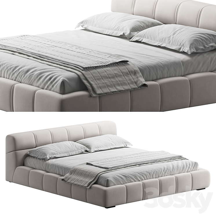 Tufty Bed - Bed - 3D model