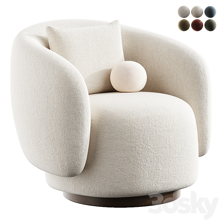 Caite Swivel Chair - Arm chair - 3D model