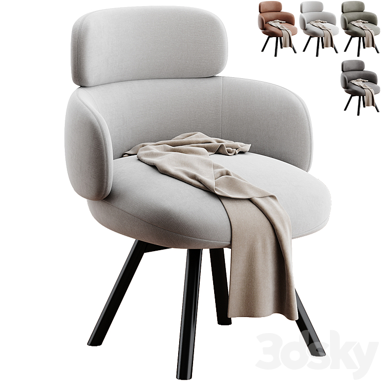 Minotti Vivienne Dining Chair - Chair - 3D model