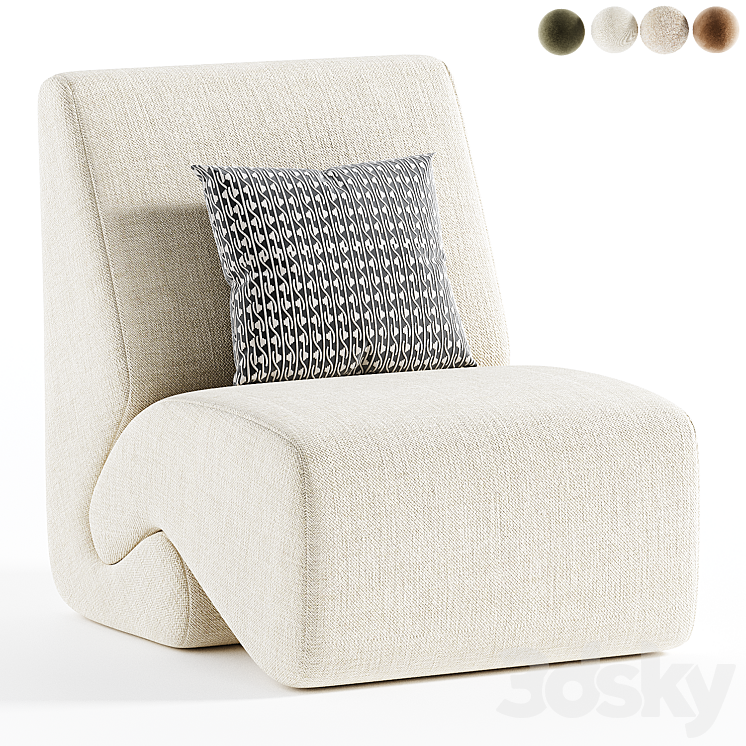 Pair Ivan Matusik lounge chairs - Arm chair - 3D model