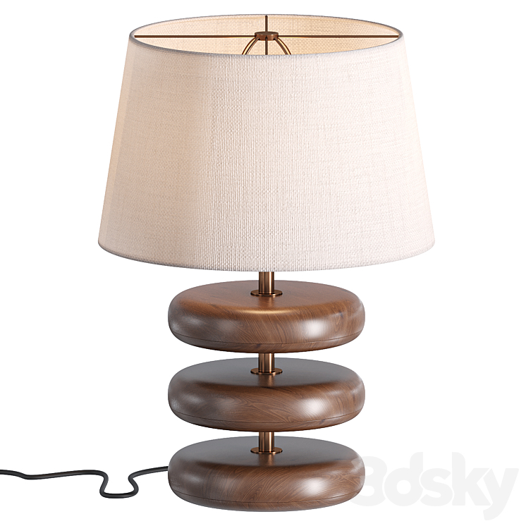Kankad Mango Wood Table Lamp - Table lamp - 3D model
