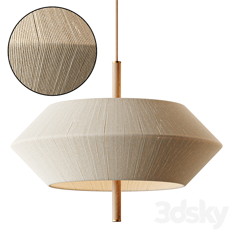 BC2 Totora Oak Pendant Light - Pendant light - 3D model