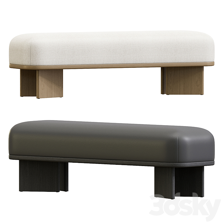 Abbey Performance Boucle Bench - Other soft seating - 3D model