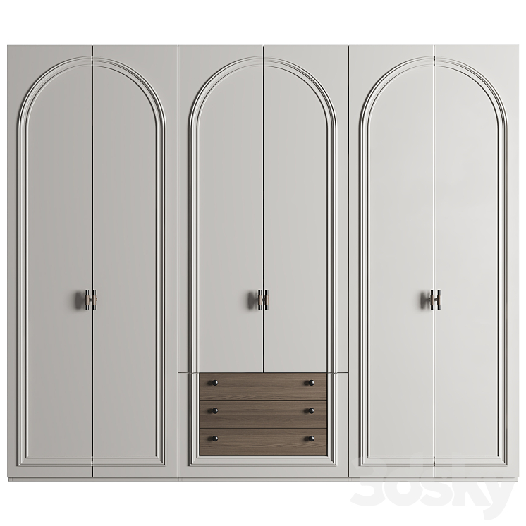 Furniture Composition 478 - Wardrobe & Display cabinets - 3D model