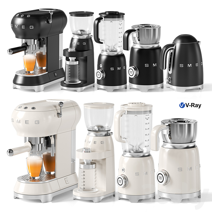 SMEG Kitchen Set 5 (Vray) - Kitchen appliance - 3D model