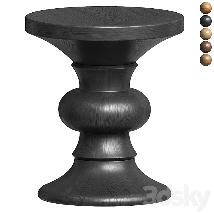 Eames Turned Stool - Chair - 3D model