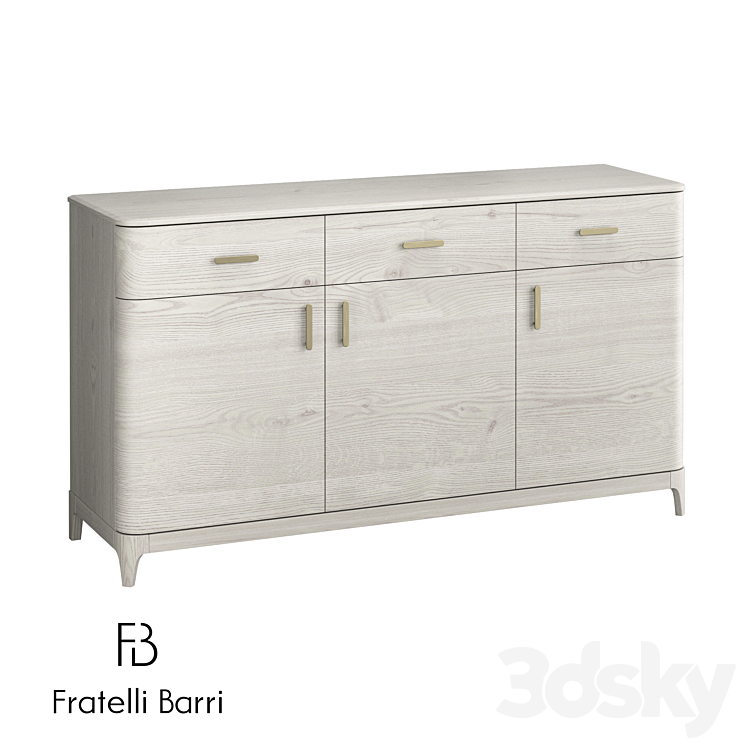 OM Sideboard Fratelli Barri BIANCA - Sideboard & Chest of drawer - 3D model