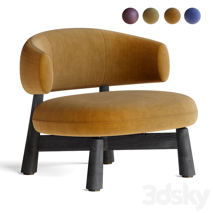 Baxter Olaf Armchairs Chair - Arm chair - 3D model