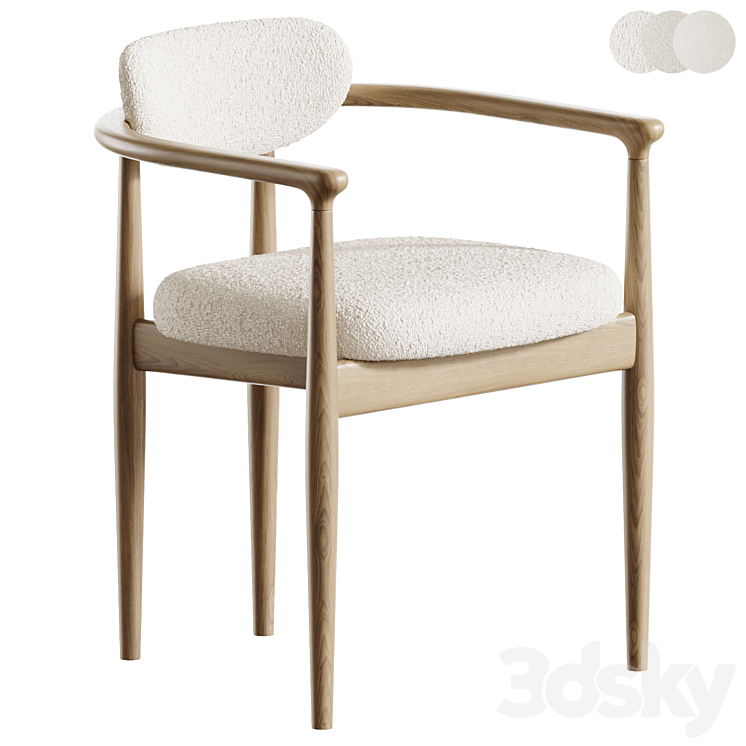 Edison Dining Arm Chair - Chair - 3D model