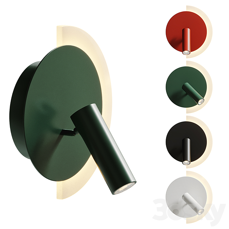 Minimalist with rotatable spotlight - Wall light - 3D model