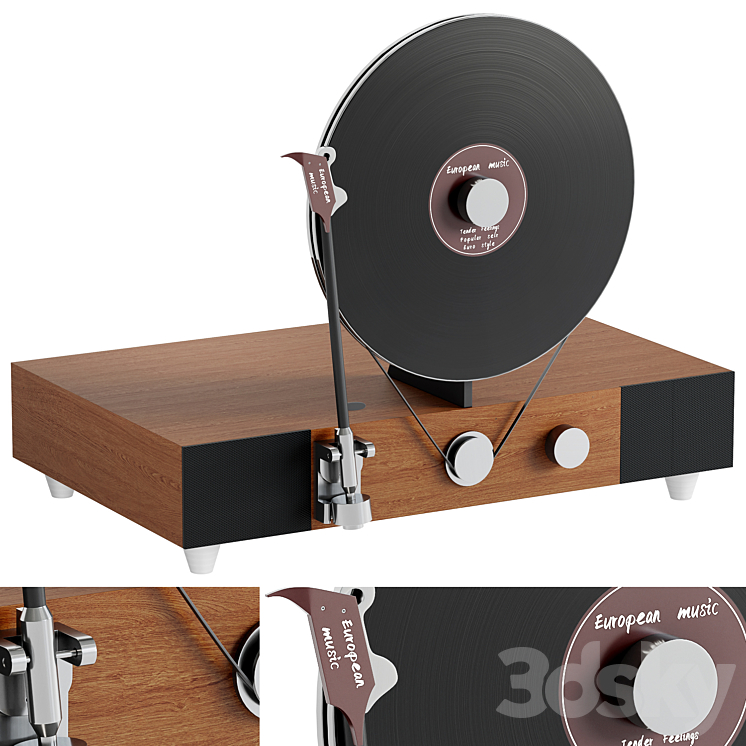 Record player - Audio tech - 3D model