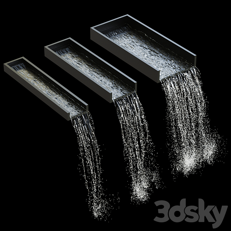 Realistic 3D Waterfalls Pack function 005 - Other - 3D model