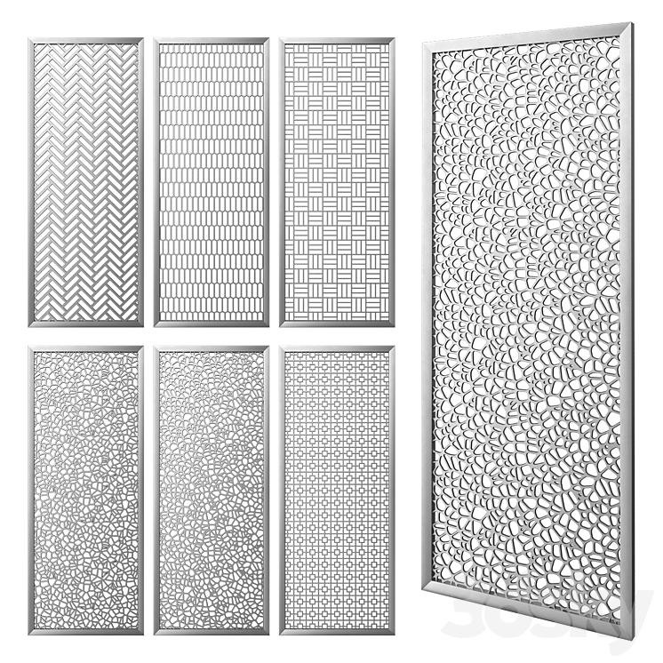 Metal Partitions Set 005 - Other decorative objects - 3D model