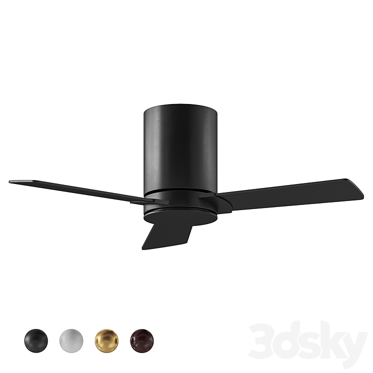 Roxie Hugger Ceiling Fan by Pottery Barn - Household appliance - 3D model