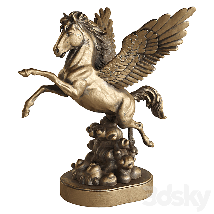 hourse statue 5 - Sculpture - 3D model