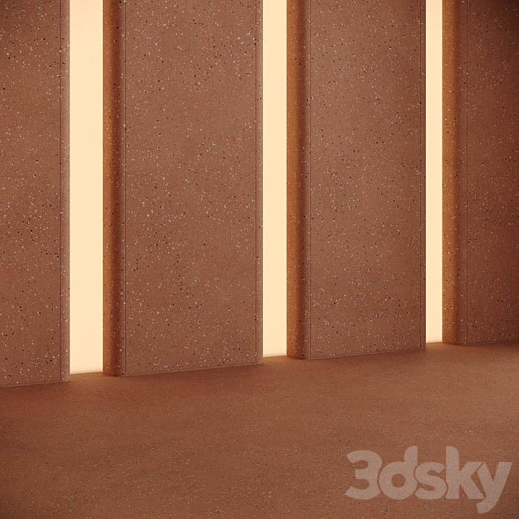 Outback Flakes Terrazzo 4K - Stone - 3D model