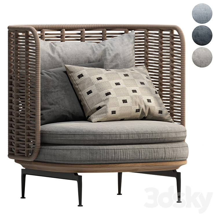 Mistral Lounge Chair - Arm chair - 3D model