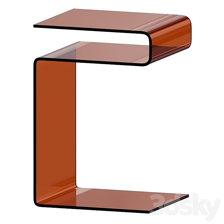 Glass Side Table - Table - 3D model