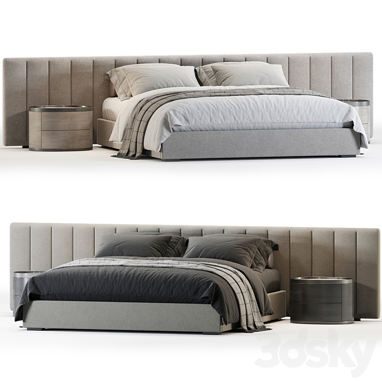 RH MODENA PANEL VERTICAL - Bed - 3D model