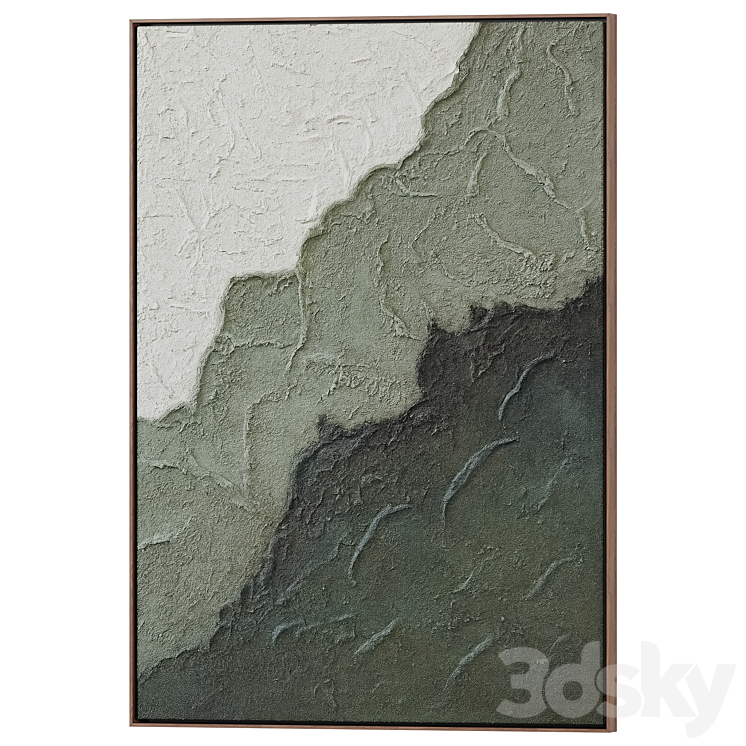 3D Art Relief Painting 048 - Frame - 3D model