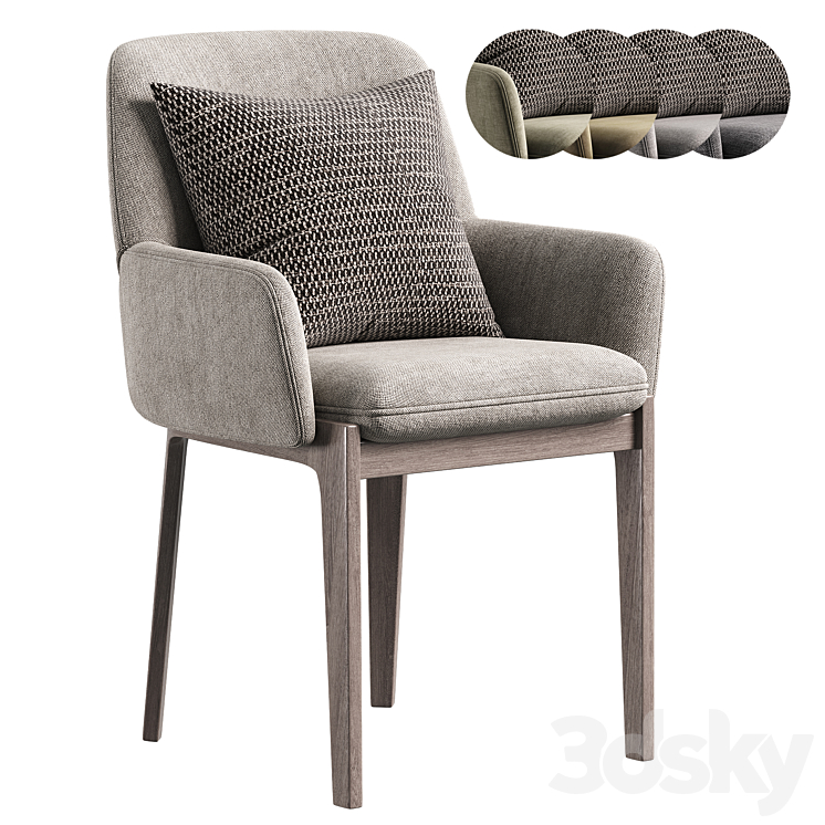 Devon Chair by Molteni - Chair - 3D model