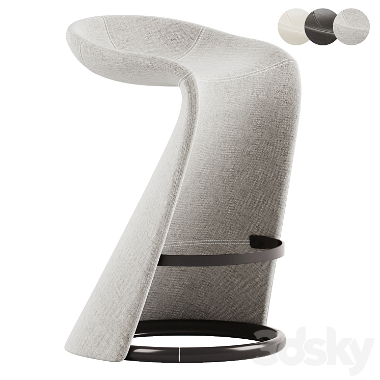 Skirt Bar Stool by Giorgetti - Chair - 3D model
