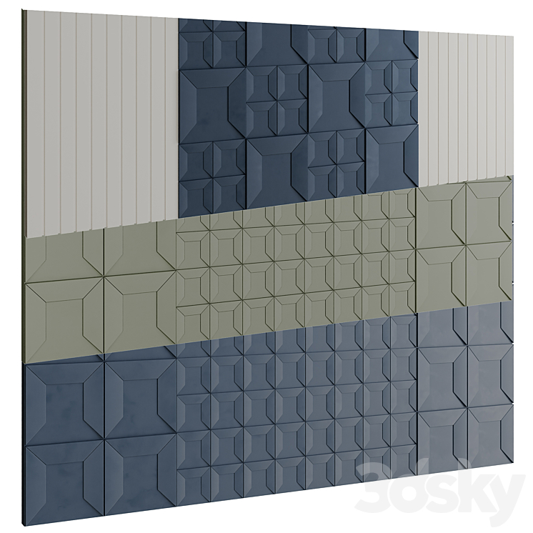 Decorative Wall 3D Panel 01 - 3D panel - 3D model