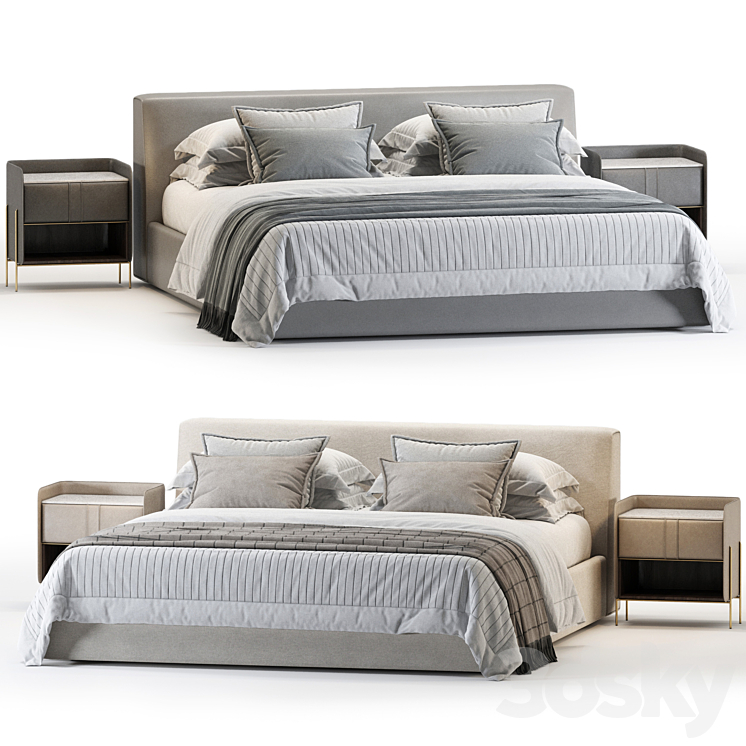 Meridiani LOUIS Bed - Bed - 3D model