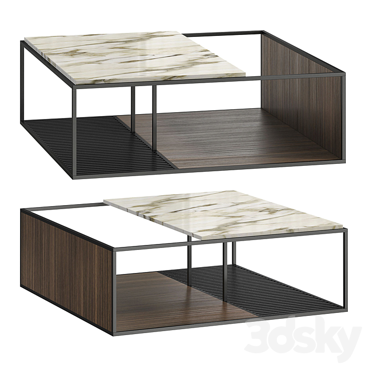 Fil rouge coffee table by Natuzzi Italia - Table - 3D model