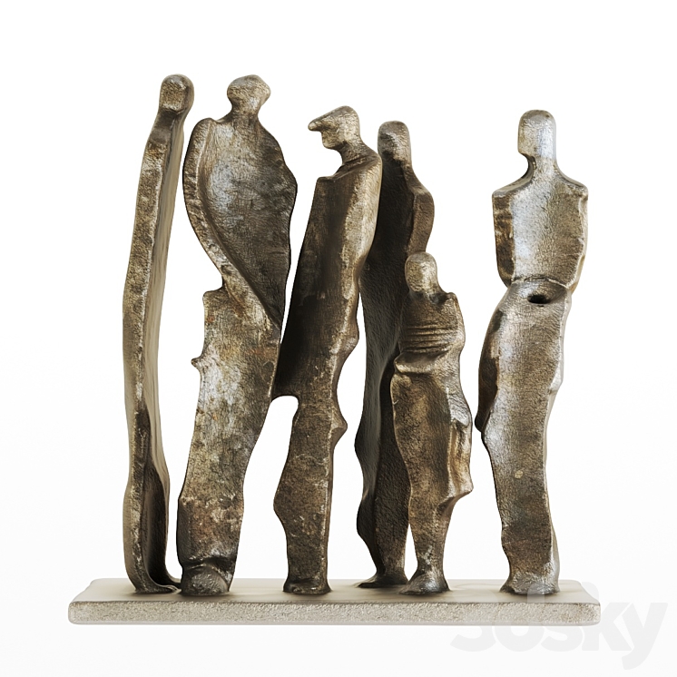 Human Forms – Abstract Bronze Sculpture for Interior Decor - Sculpture ...