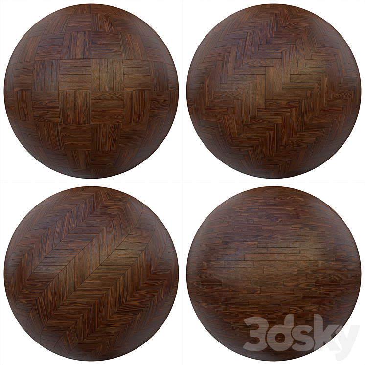 oak parquet pbr 4k seamless vol 122 - Floor coverings - 3D model