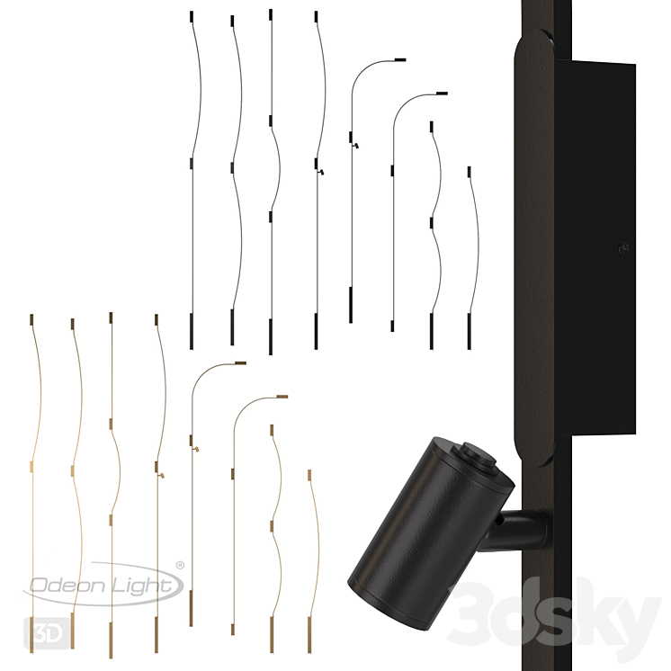 Odeon Light 7154, 7155 FINO - Wall light - 3D model