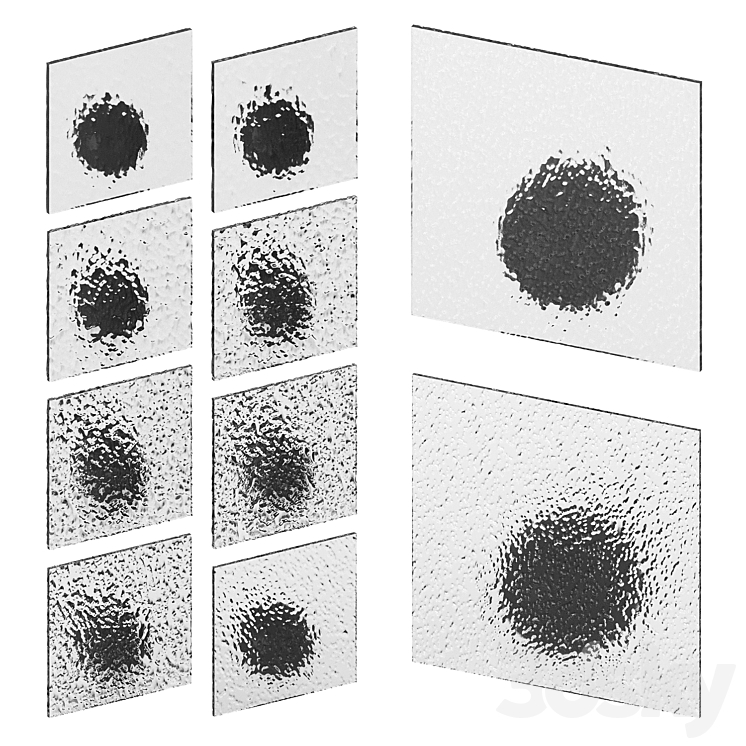 Glass Texture Set 005 - Glass - 3D model