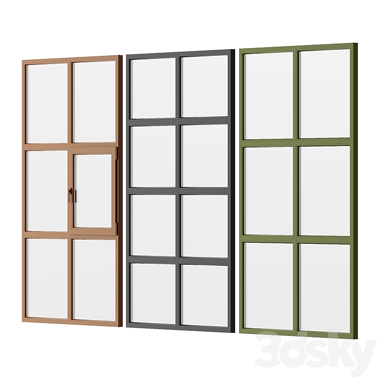 Panoramic uPVC windows and partitions for facades - Windows - 3D model