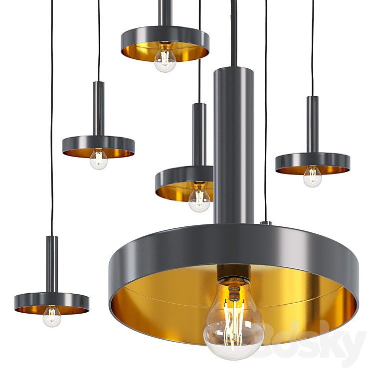 Faro Indoor Whizz SP 3 light design chandelier - Pendant light - 3D model