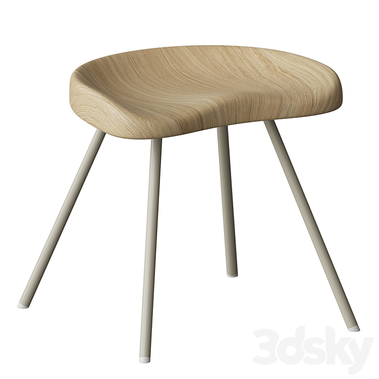Tabouret N 307 - Chair - 3D model
