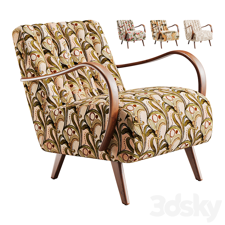 Evie Armchair Obie Print - Arm chair - 3D model