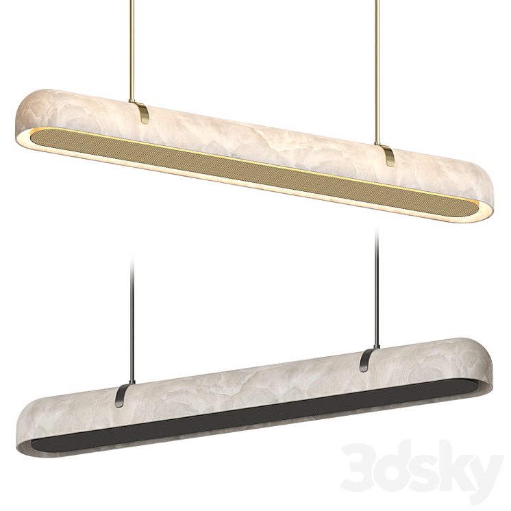 Alabaster Chandelier - Pendant light - 3D model
