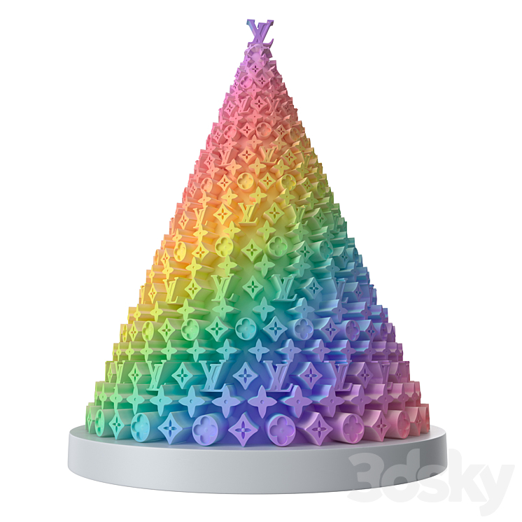 Louis Vuitton-style Christmas tree - Other decorative objects - 3D model