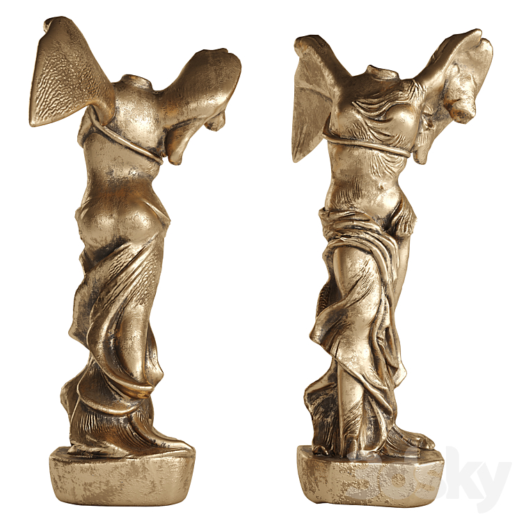 Golden Winged Victory Sculpture - Sculpture - 3D model