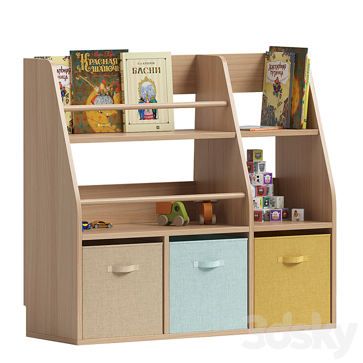 Bummi 5 Book and Toy Shelf - Miscellaneous - 3D model