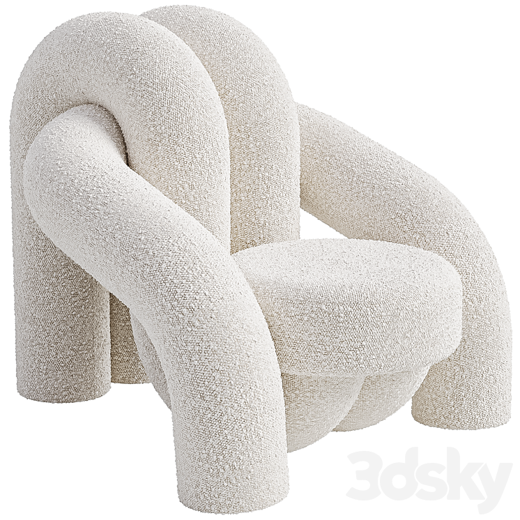 Tangled Chair - Arm chair - 3D model